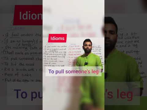 Idioms- To pull someone's leg #g_for_grammar #english_grammar #idioms
