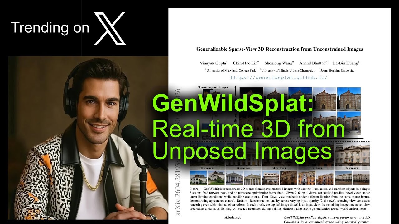 GenWildSplat: Real-time 3D from Unposed Images