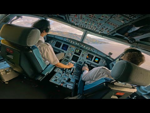 Cockpit view: Landing an Airbus A320 in Funchal