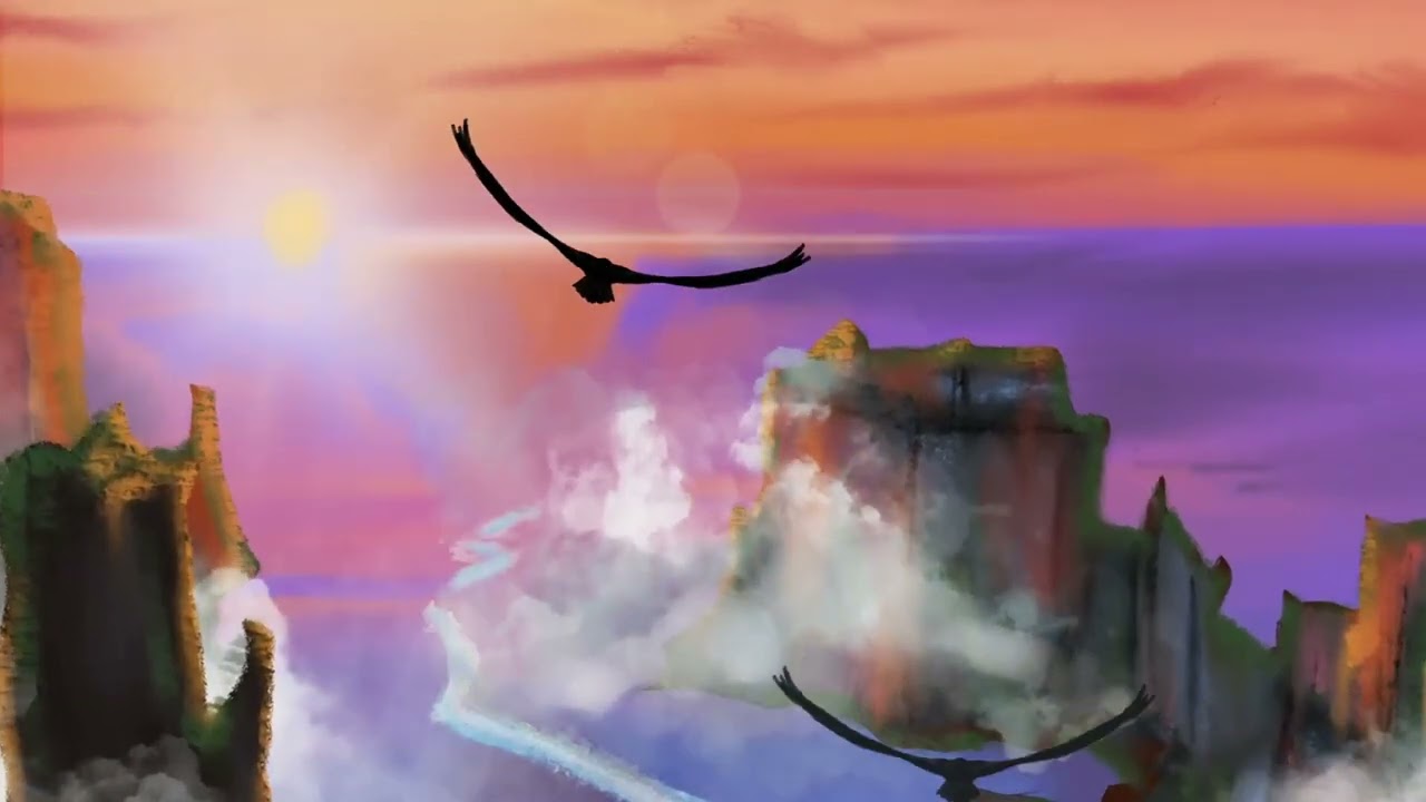 Eagle Flying Scene - Procreate Dreams 