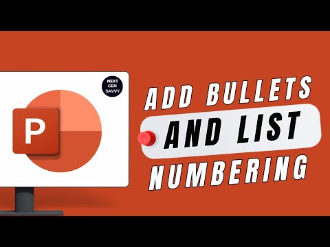 How to add bullets and list numbering in PowerPoint