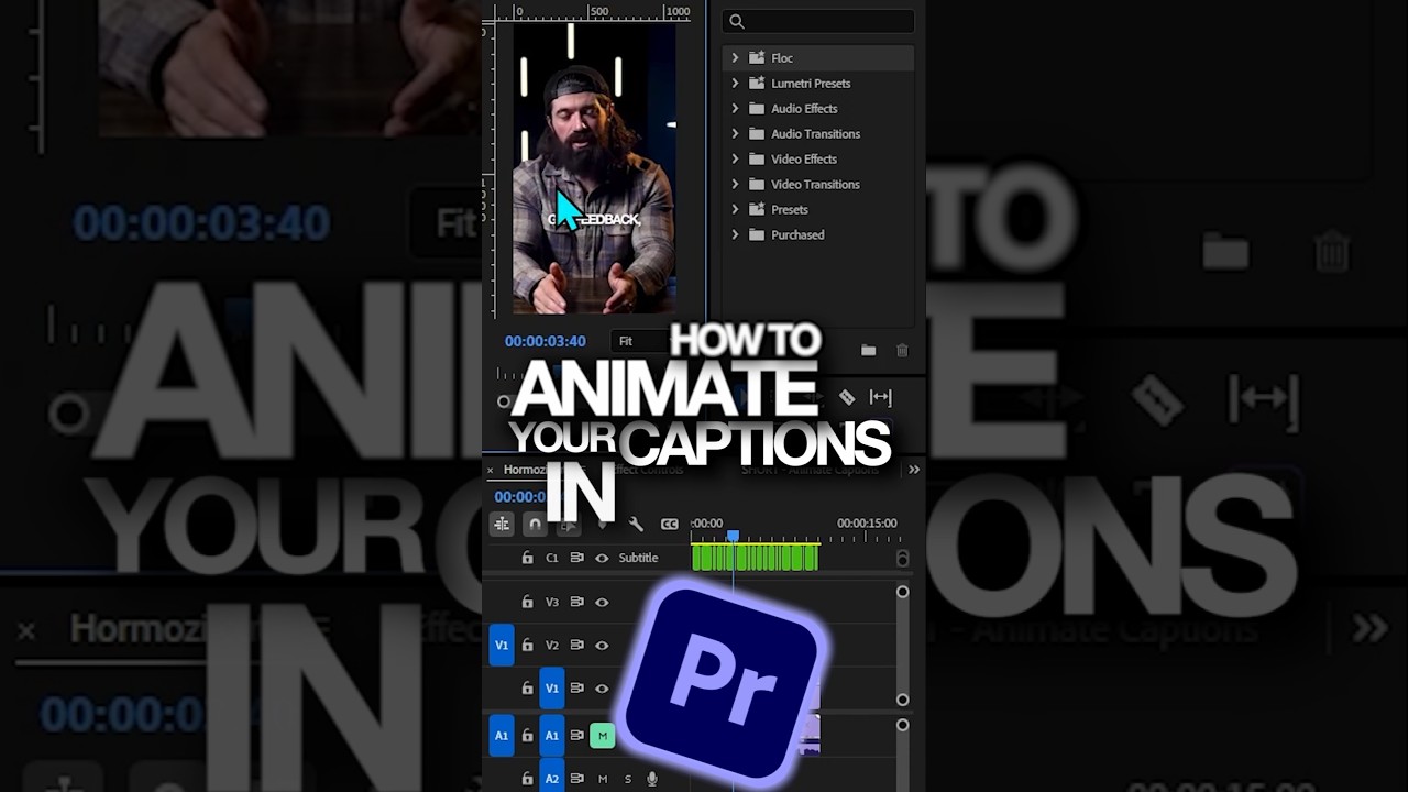 Animate Captions in Premier Pro.