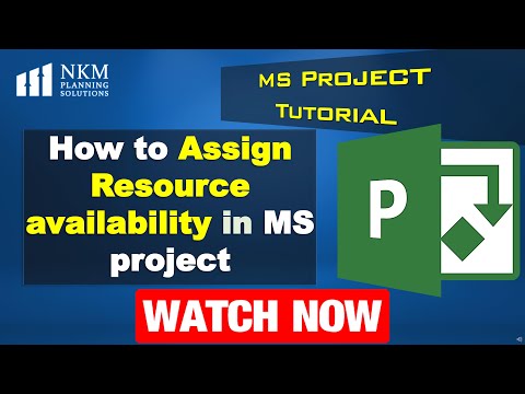 How to Assign Resource availability in MS project