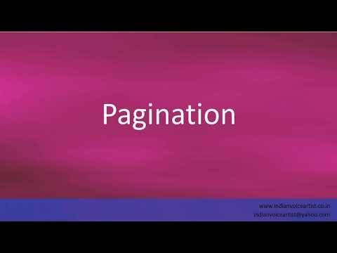 How to pronounce "Pagination".