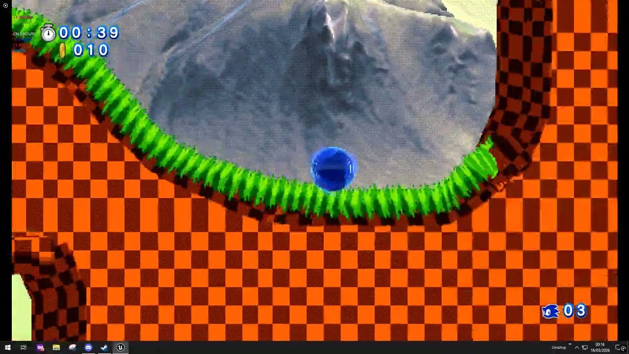 UE5 Sonic Sprite project wip 1