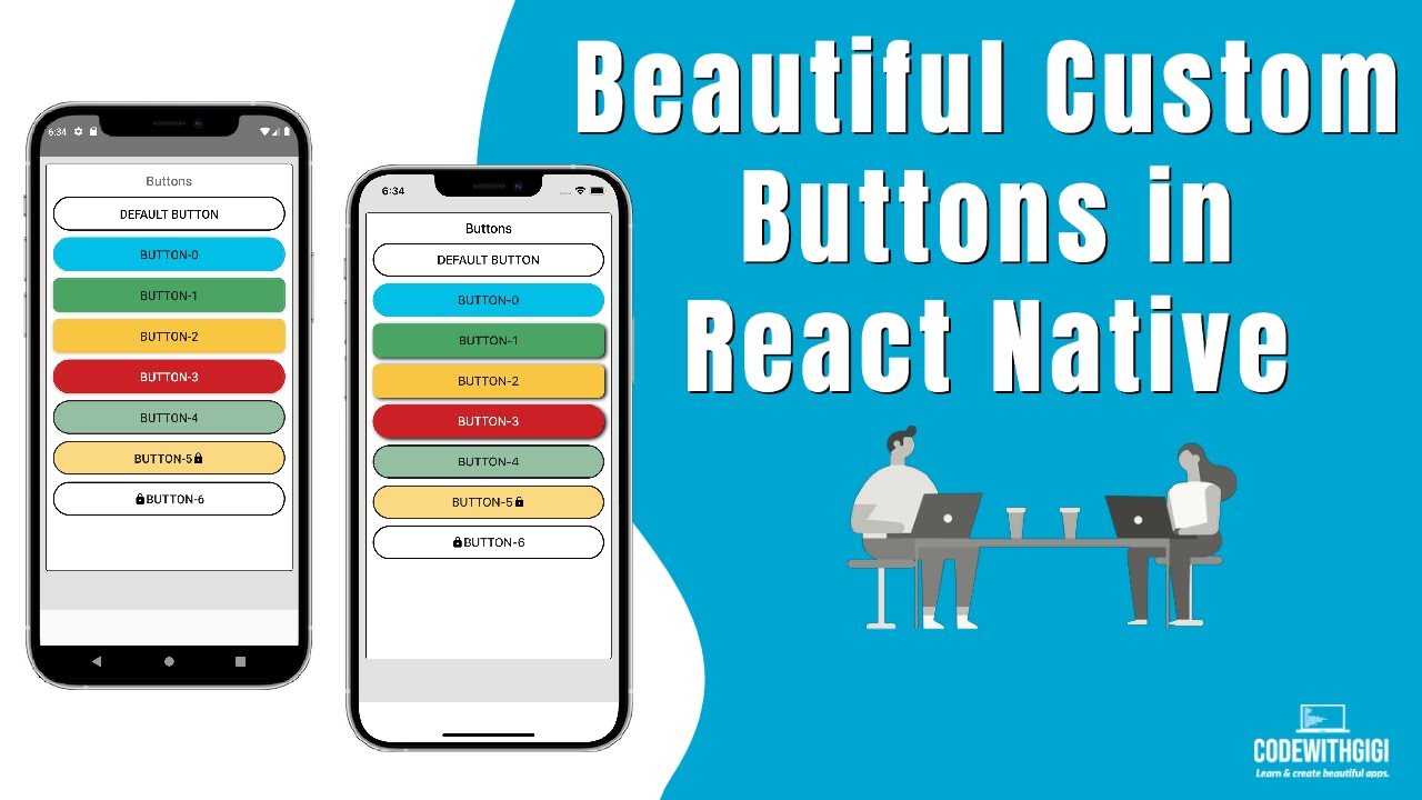 React native buttons - Beautiful Custom Button Component