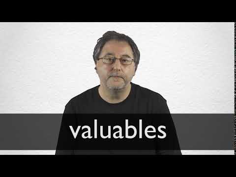 VALUABLES definition and meaning | Collins English Dictionary