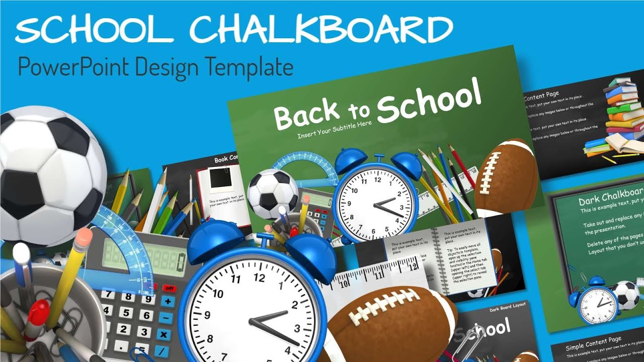 School Chalkboard PowerPoint Template