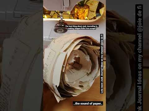 Turning Scrap Paper into a Snippet Roll ✅ Junk Journal Ideas #shorts