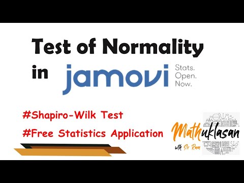 Normality Test | Shapiro-Wilk Test | Data Analysis in Jamovi