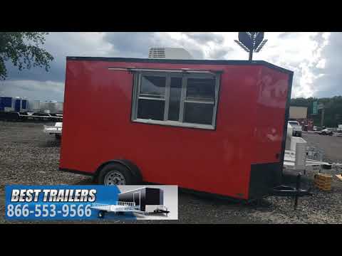 short demo turn key snow cone concession vending trailer enclosed