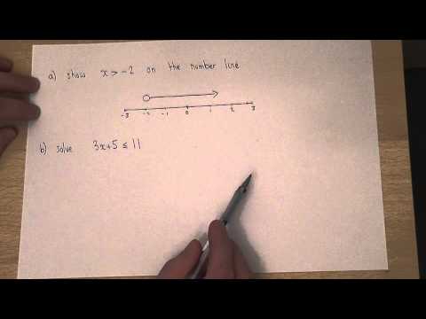 Inequalities : expressing on a number line and solving inequalities