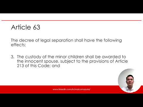 Article 63, Family Code of the Philippines (Mapula)