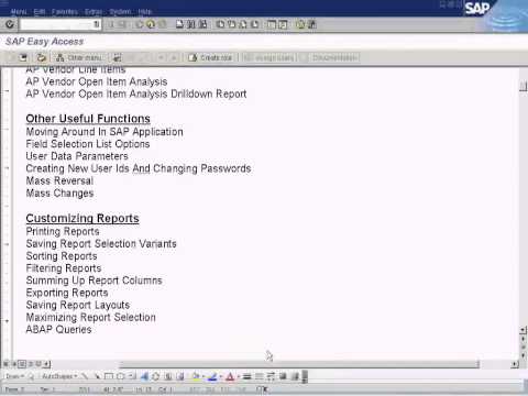 SAP Creating New User Ids And Changing Passwords