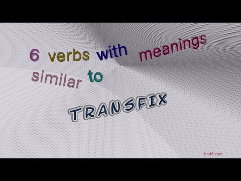transfix - 7 verbs which are synonym to transfix (sentence examples)