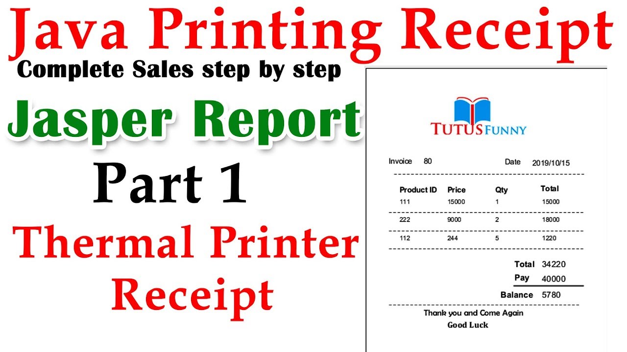 Bill Receipt Pos in Java  Part 1