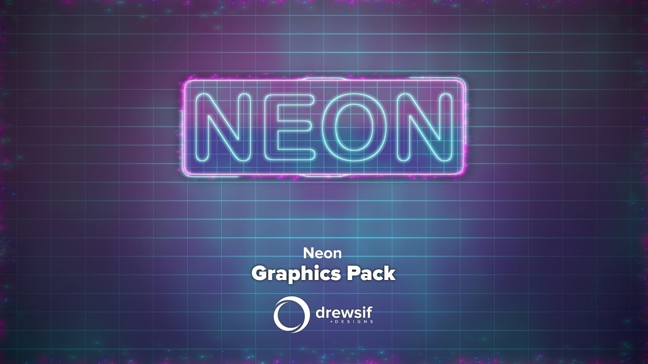 Animated Overlay Graphics Pack: Neon Trailer