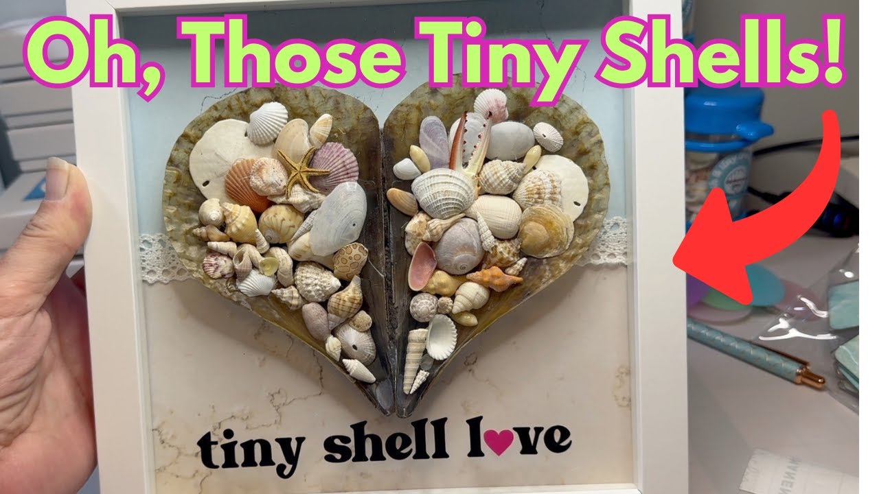 MAKE THIS Pen Shell Heart with TINY SHELLS + BONUS TUTORIAL (Better than a Cricut BY FAR)