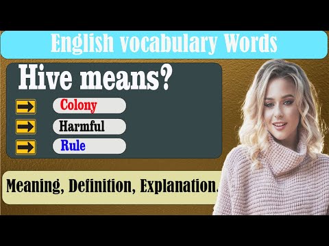 What does Hive mean? | What is Hive? | Hive meaning in English | English Grammar