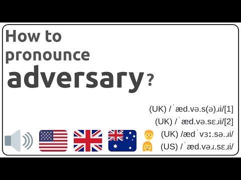 How to pronounce adversary in english?