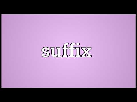 Suffix Meaning