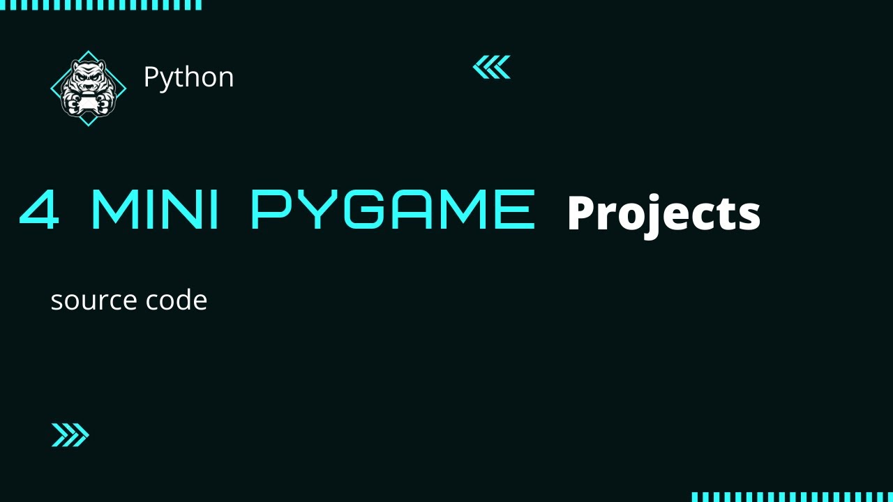 4 Mini Pygame Projects with source code