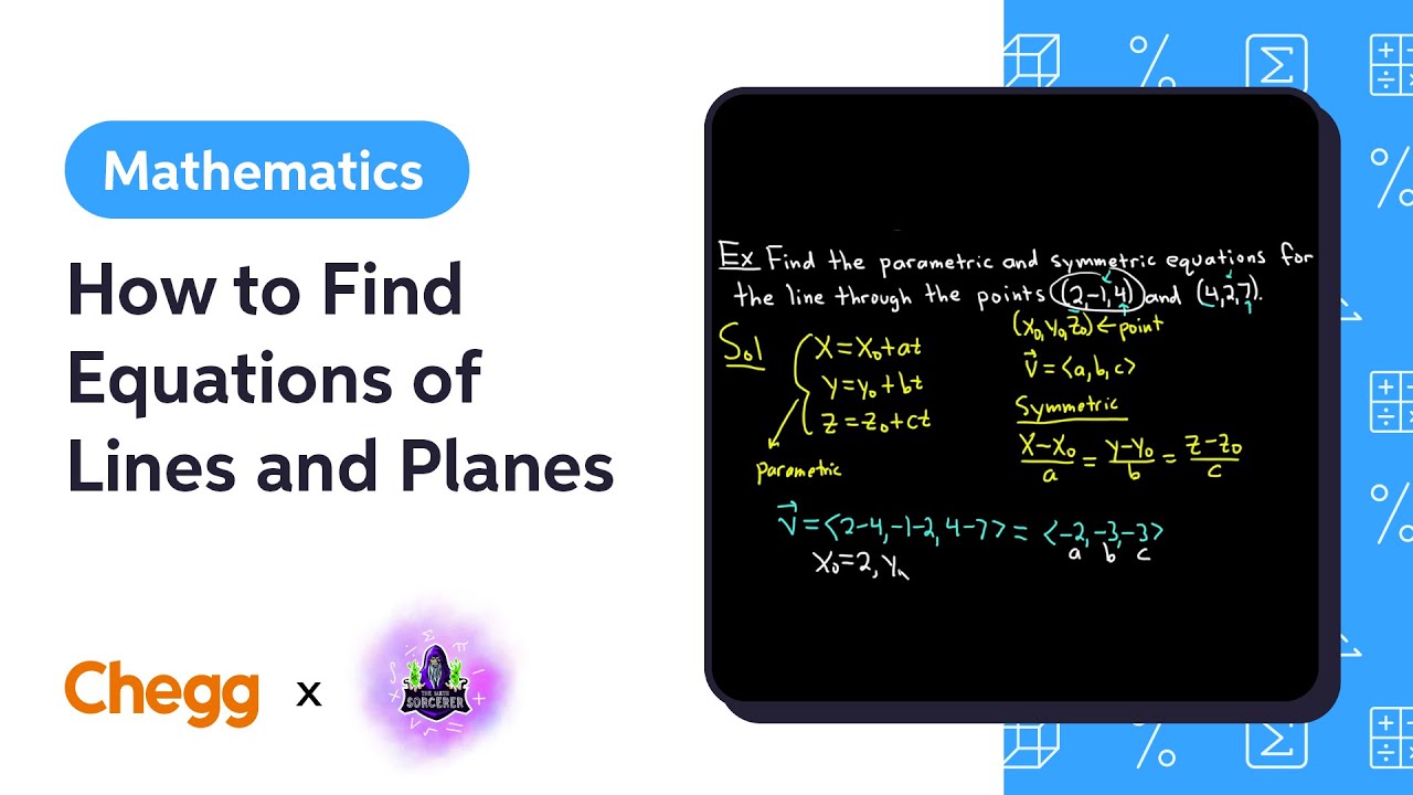 How to Find Equations of Lines and Planes Ft. The Math Sorcerer