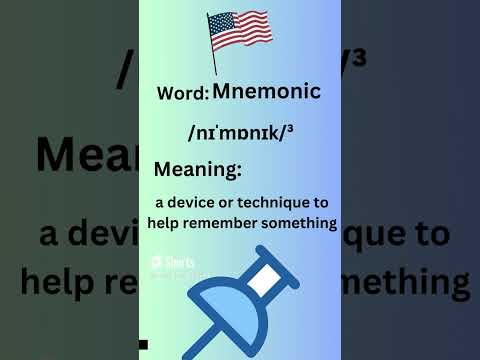 How to Pronounce Mnemonic in American Accent #learnenglish #learning