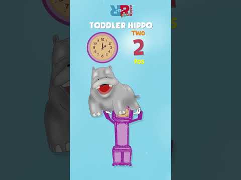 Hickory Dickory Dock | Toddler Hippo | Shorts for kids #educational #counting #nurseryrhymes