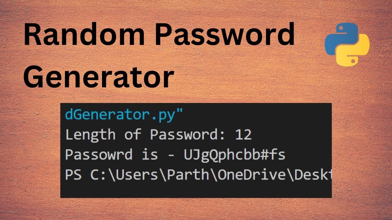 Generate Random Password using Python | Explained in Hindi