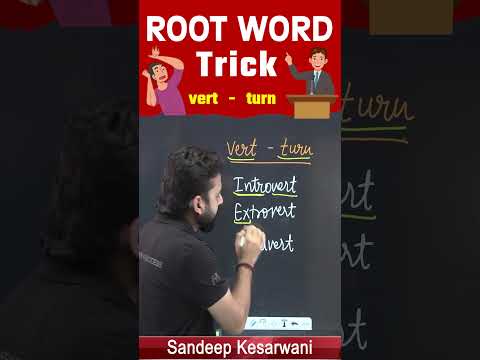 Vocabulary with Trick | Vert Root Word Tricks #shorts by Sandeep Kesarwani #ssccgl2024