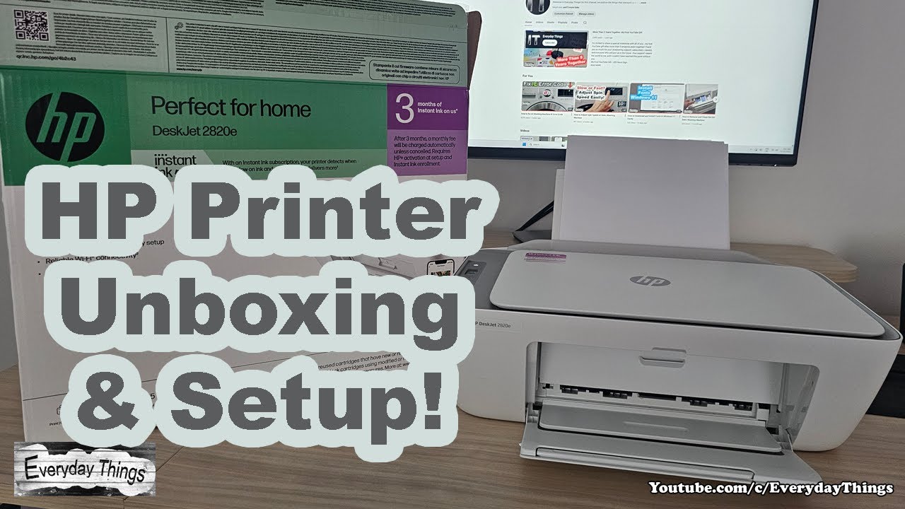 Unboxing and Setup for First Use | HP DeskJet Printer and Scanner