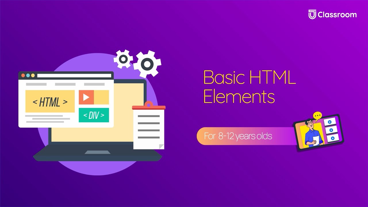Basic HTML Elements (Tutorial for Kids and Beginners)