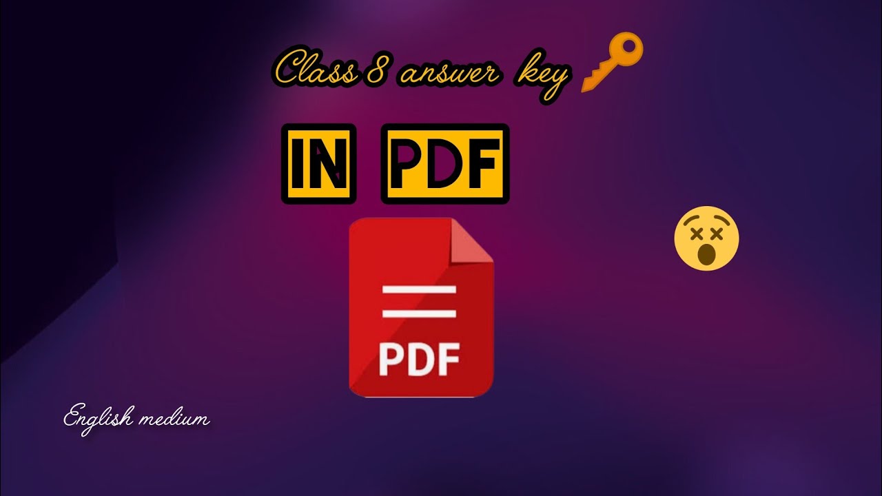 Class 8 answer key pdf