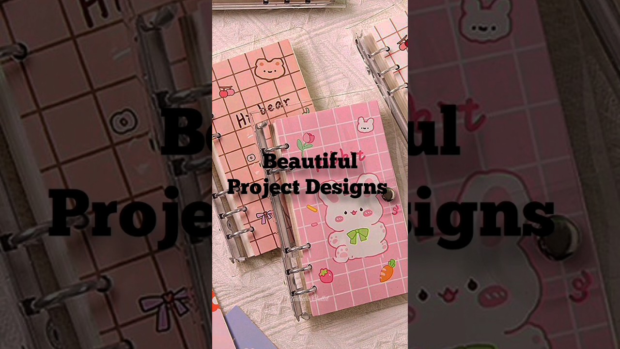 Beautiful Border Designs for Project!!🧁💕 #shorts #project #design #border