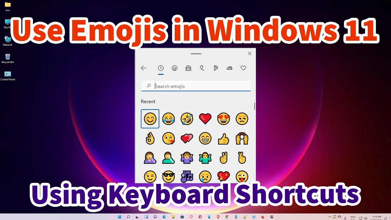 How to Use Emojis in Windows 11 Using Keyboard Shortcuts