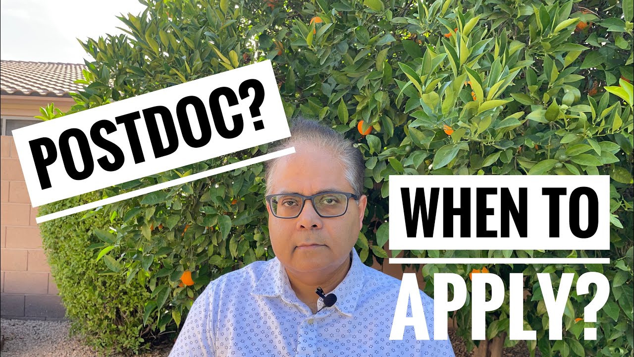 The right time to apply for a postdoc?