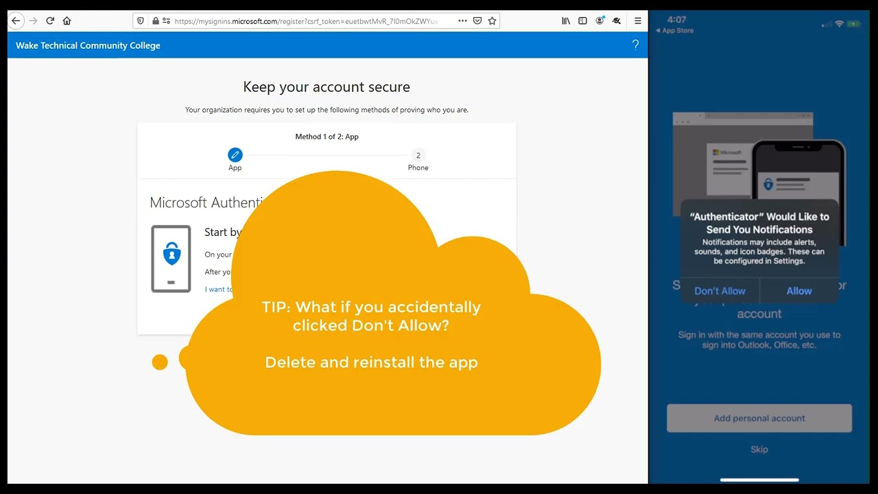 Wake Tech IT Explains Setting Up Multi-Factor Authentication (MFA)