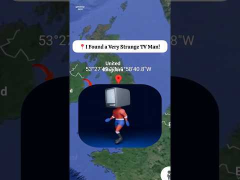 TV man In Road Found On Google Maps and Google Earth #shorts #findmapsecret