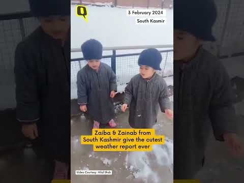 Zaiba and Zainab from South Kashmir Give the Cutest Weather Report #short