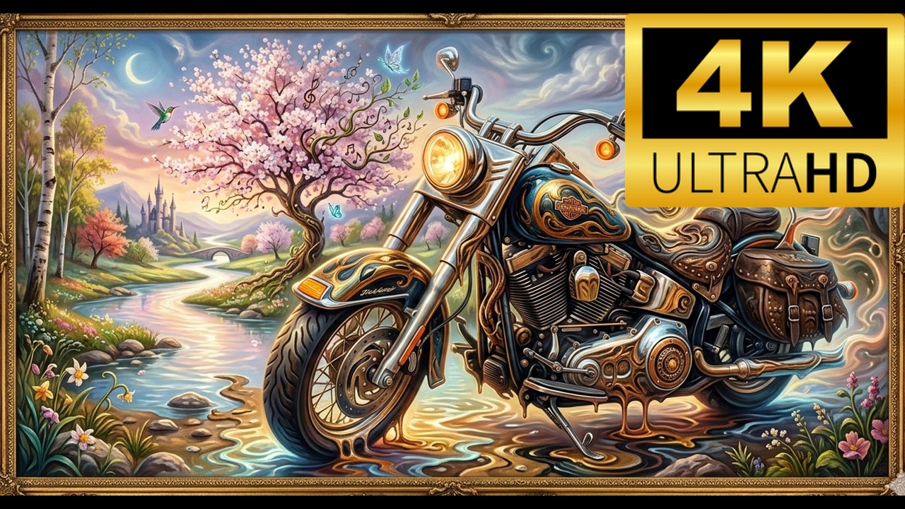 Paintings TV Screensaver - Surrealis Harley Davidson