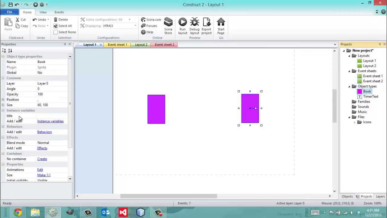 Construct 2 Basics: Variables