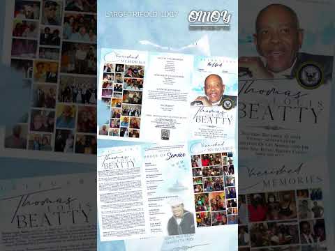 Thomas Louis Beatty Funeral Program Design - Large Trifold