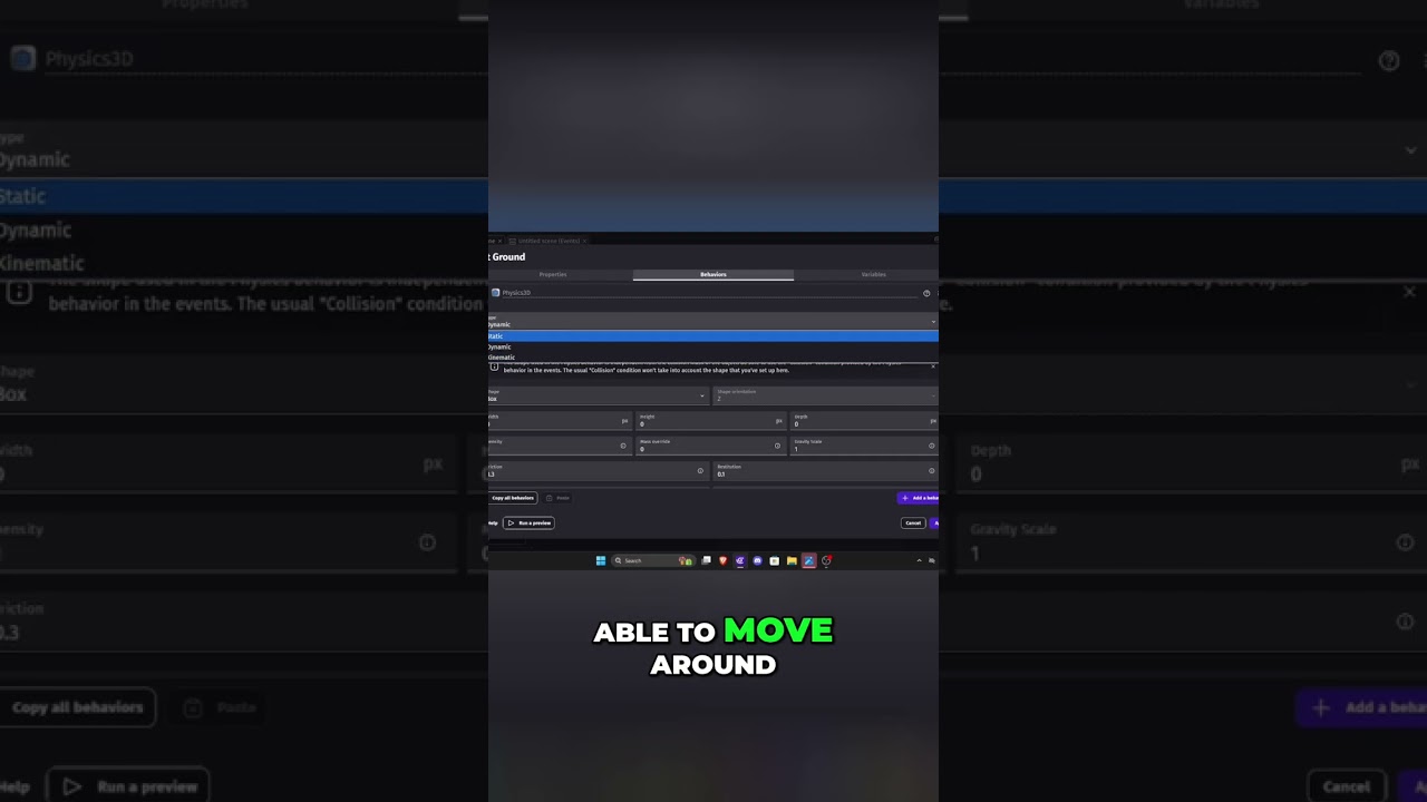 GDevelop FPS: Player Movement & Shooting #shorts #tutorial #gamedev #gdevelop #gdevelop5