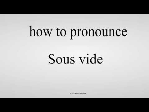 How to pronounce Sous vide (CORRECTLY)