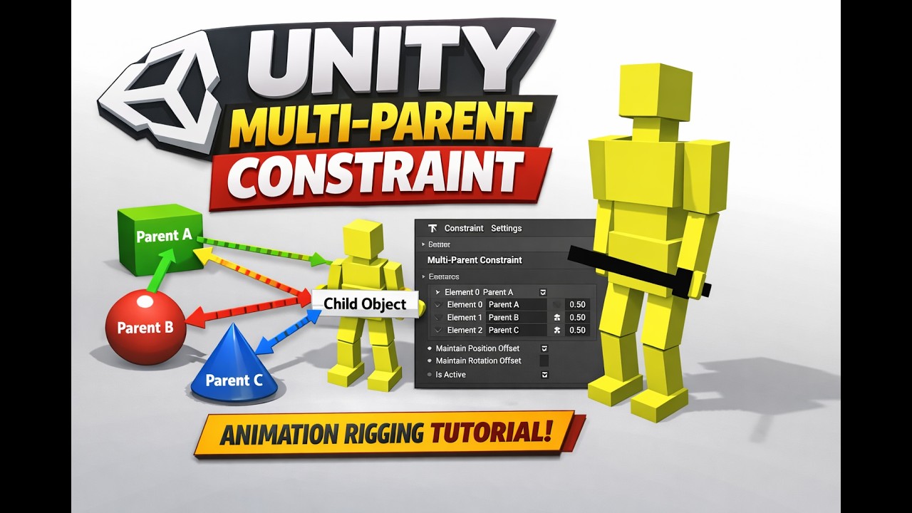 Unity Multi-Parent Constraint Tutorial | Weapon & Object Attachment