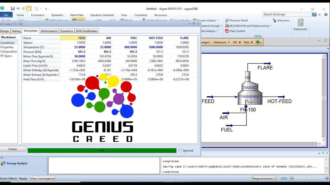 Aspen HYSYS Lecture 23 Fired Heater