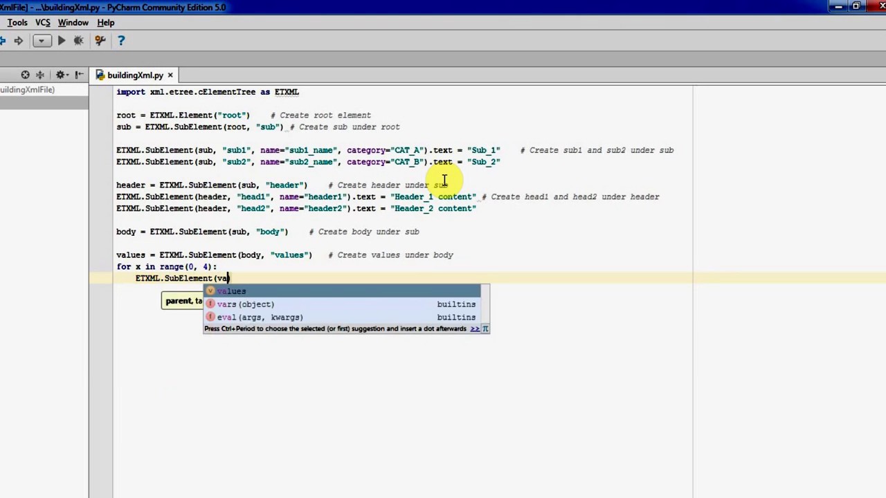 Python Advanced Tutorial - Building XML file in python