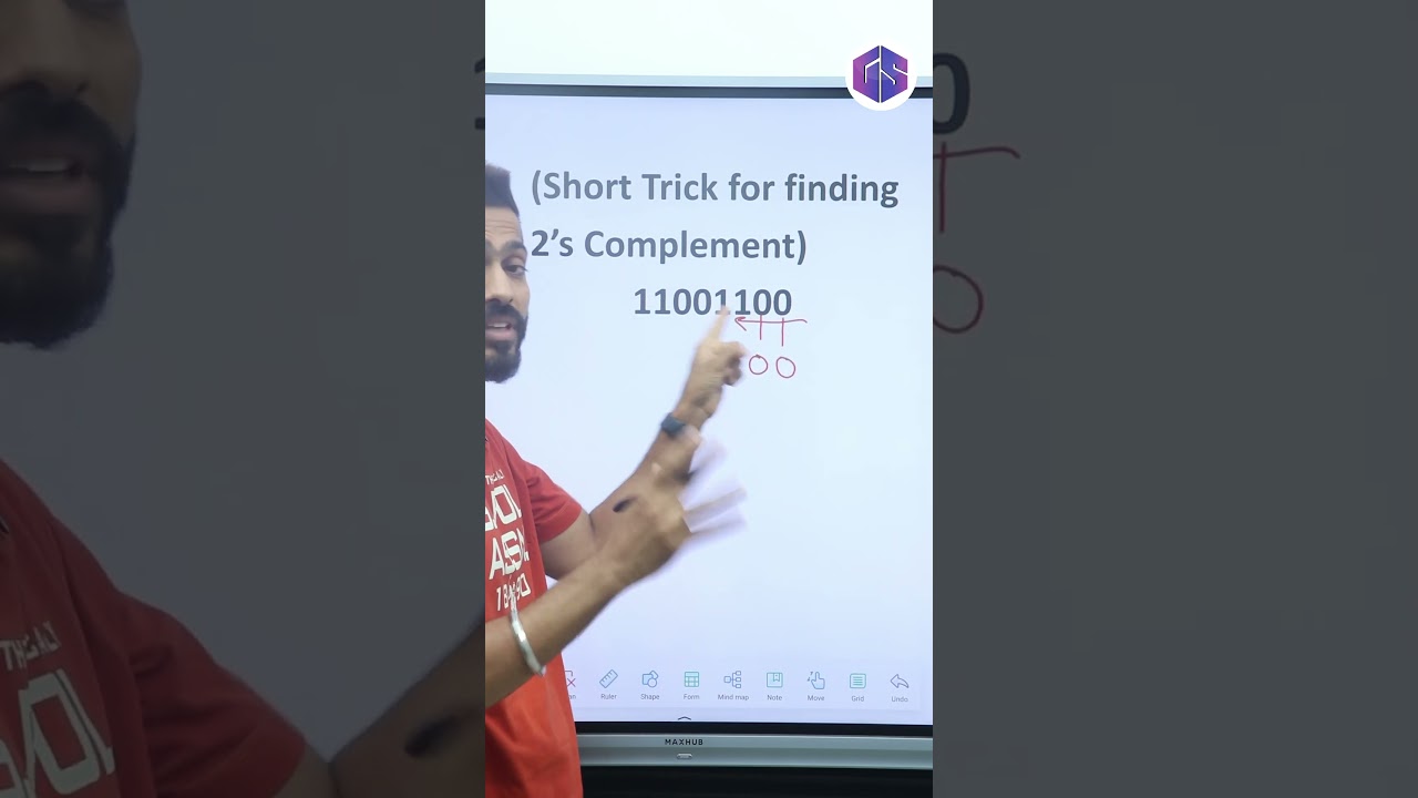 Short ⏳Trick for 2’s Complement #numbersystem #computer #cbse #gate #ugcnet #computerscience