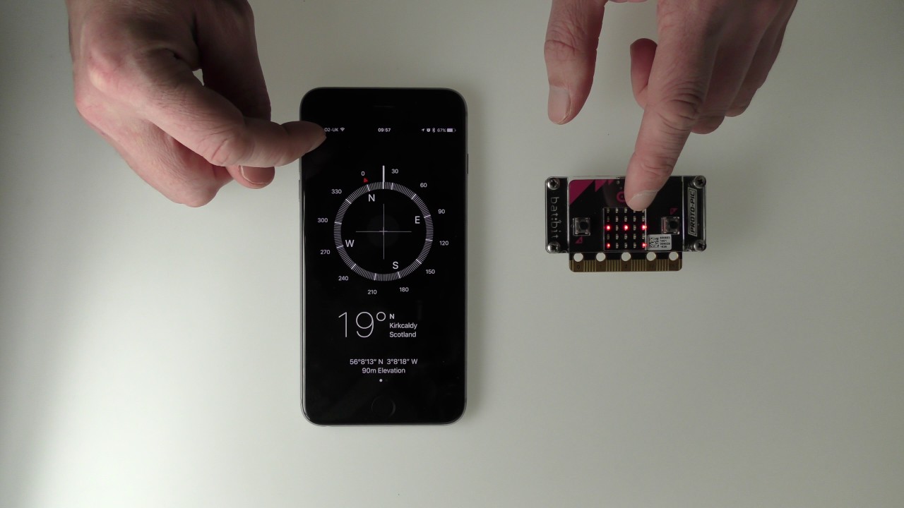 Using the micro:bit compass with the bat:bit